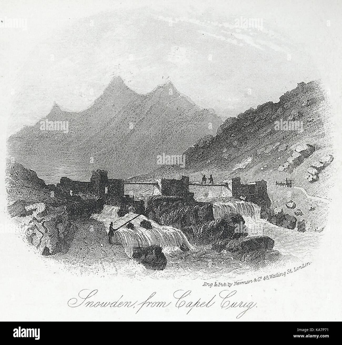 Snowden, from Capel Curig Stock Photo - Alamy