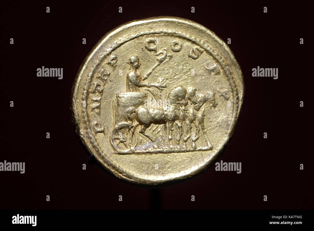 An Aureus gold coin of ancient Rome originally which was regularly ...
