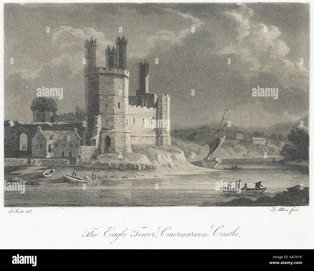 Caernarvon castle eagle tower hi-res stock photography and images - Alamy