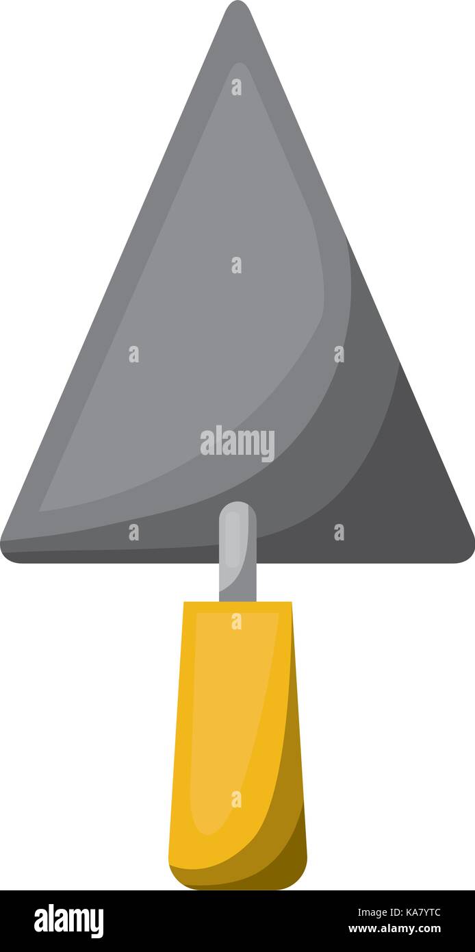 trowel flat icon colorful silhouette with half shadow Stock Vector ...