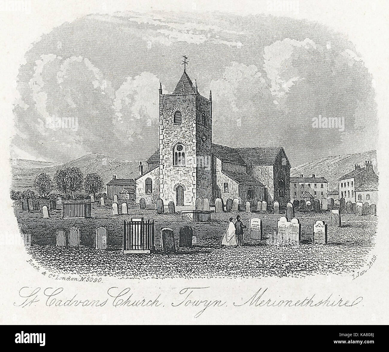 St. Cadvan's Church, Towyn, Merionethshire Stock Photo - Alamy