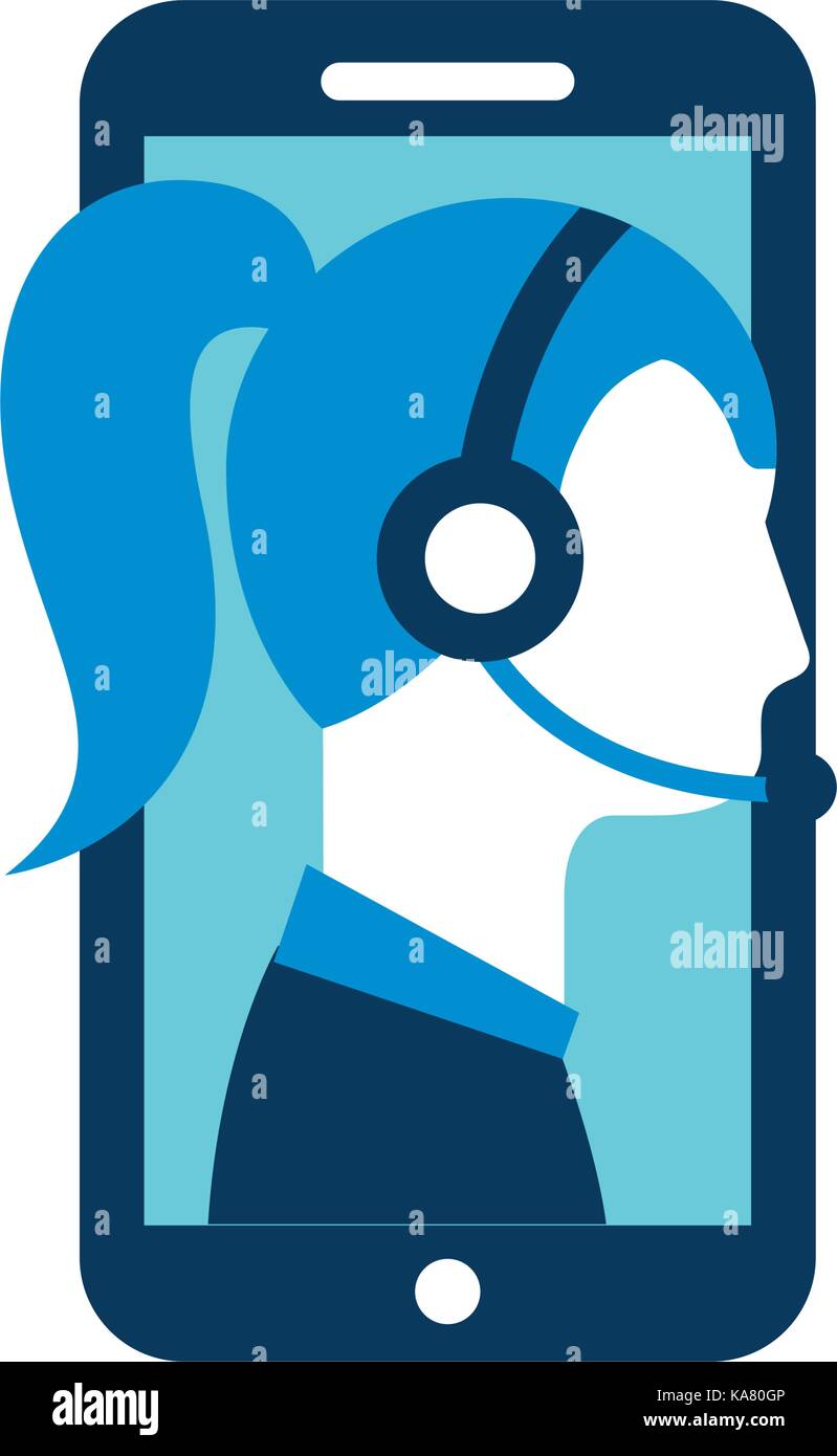 contact support customer service smartphone online specialist Stock ...