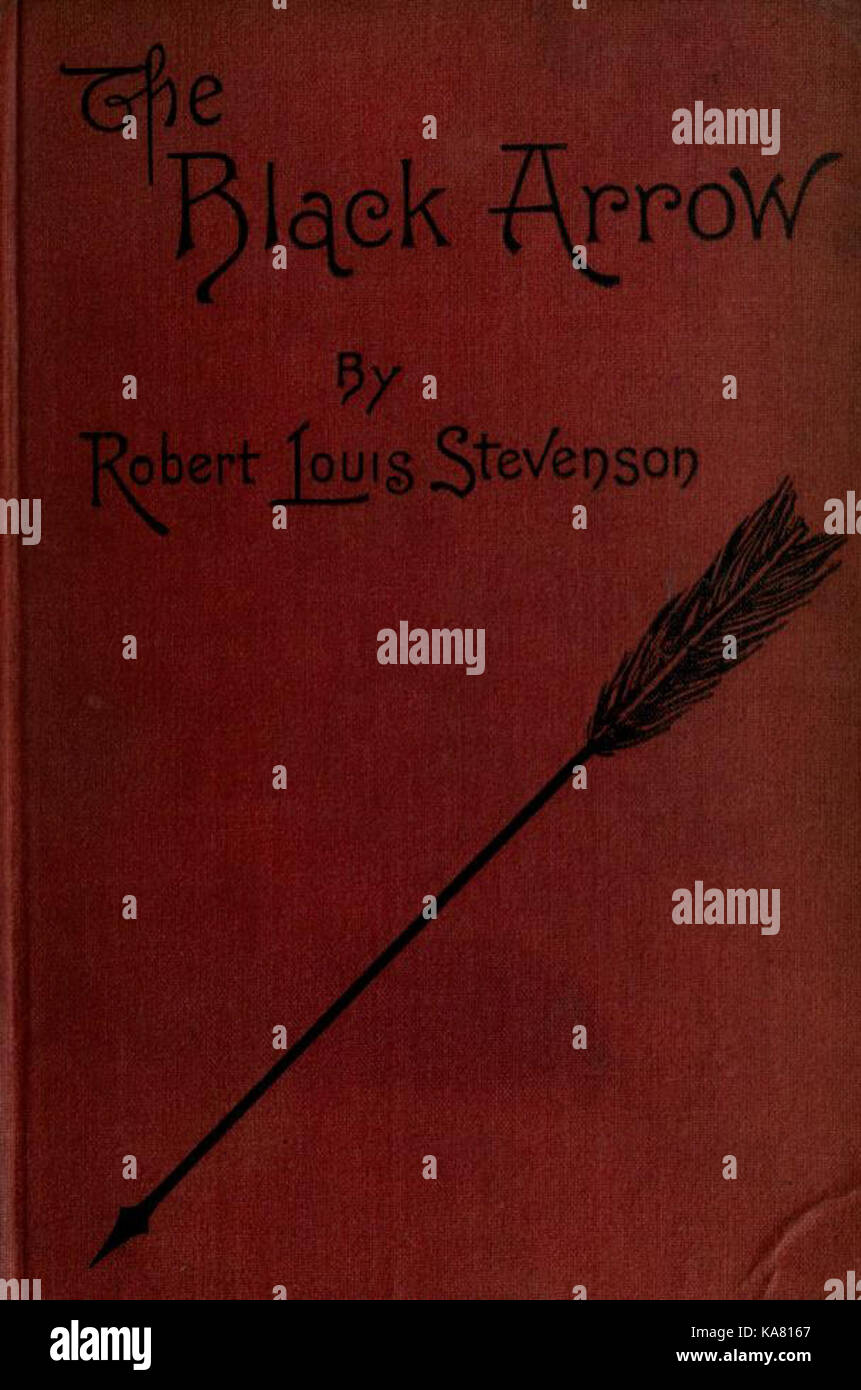 Stevenson Black Arrow (1888) cover Stock Photo - Alamy