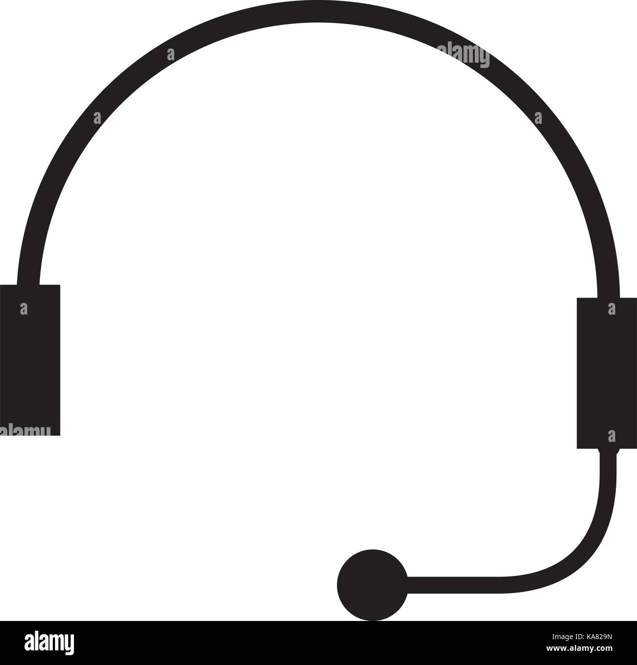 headphone for support or service customer Stock Vector Image & Art - Alamy