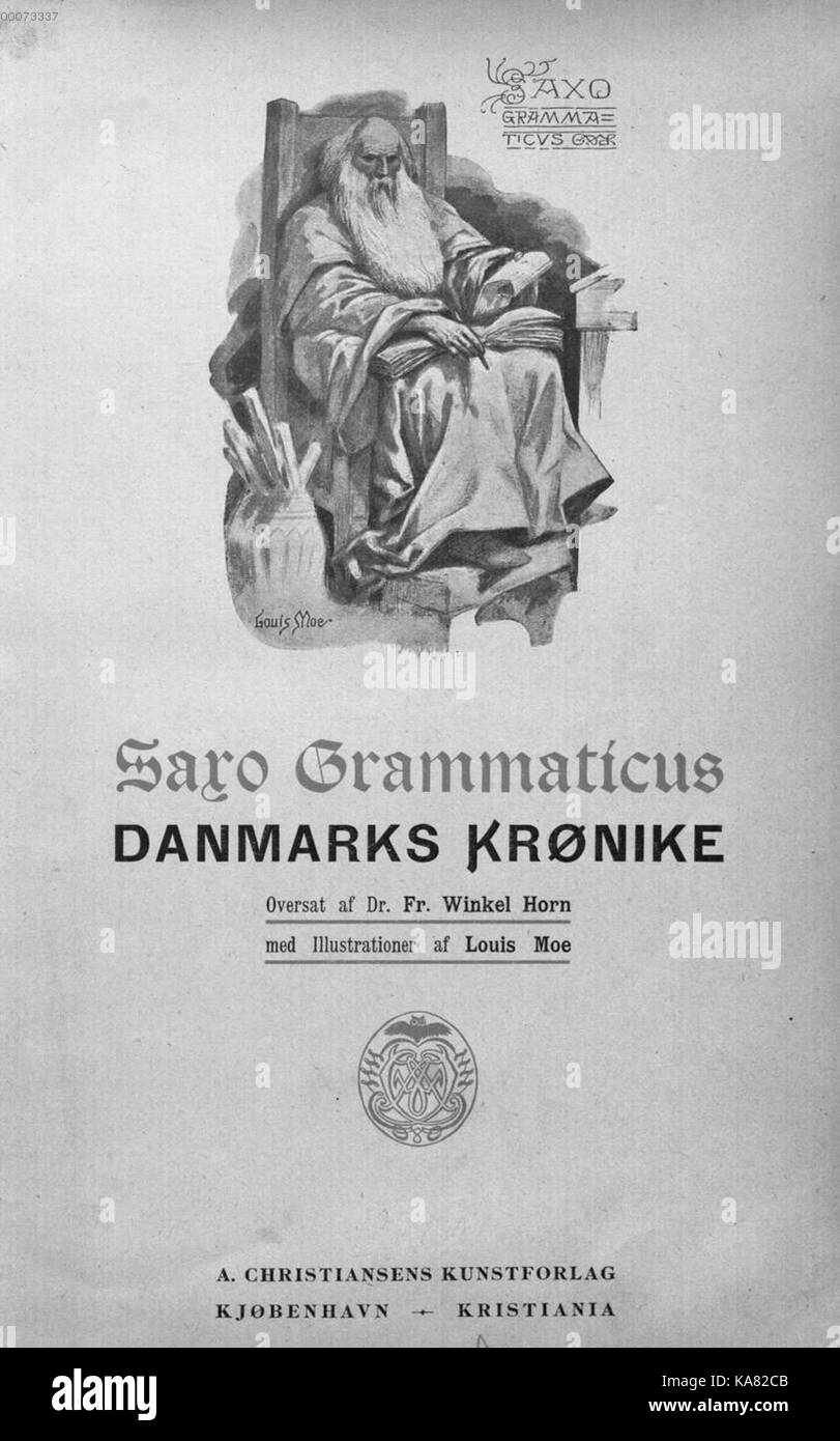 Saxo Grammaticus Frederik Winkel Horn Louis Moe (1898) bsb00073337 ...