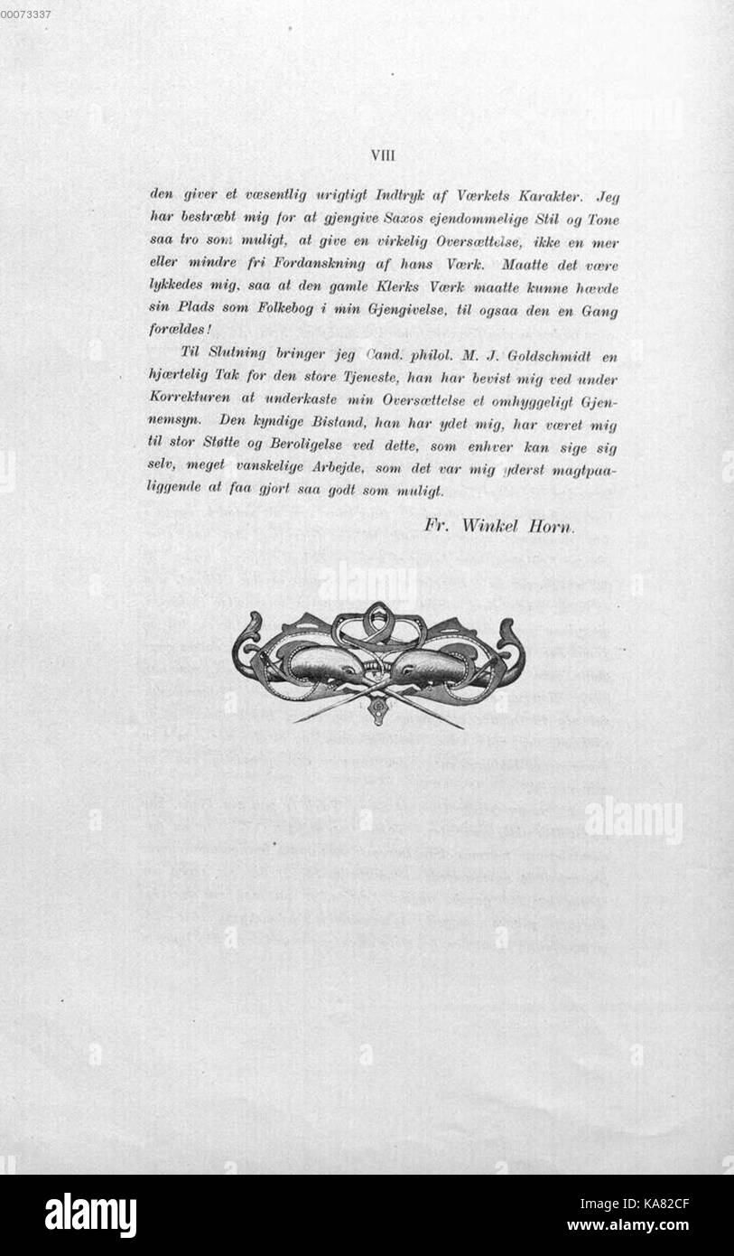 Saxo Grammaticus Frederik Winkel Horn Louis Moe (1898) bsb00073337 ...