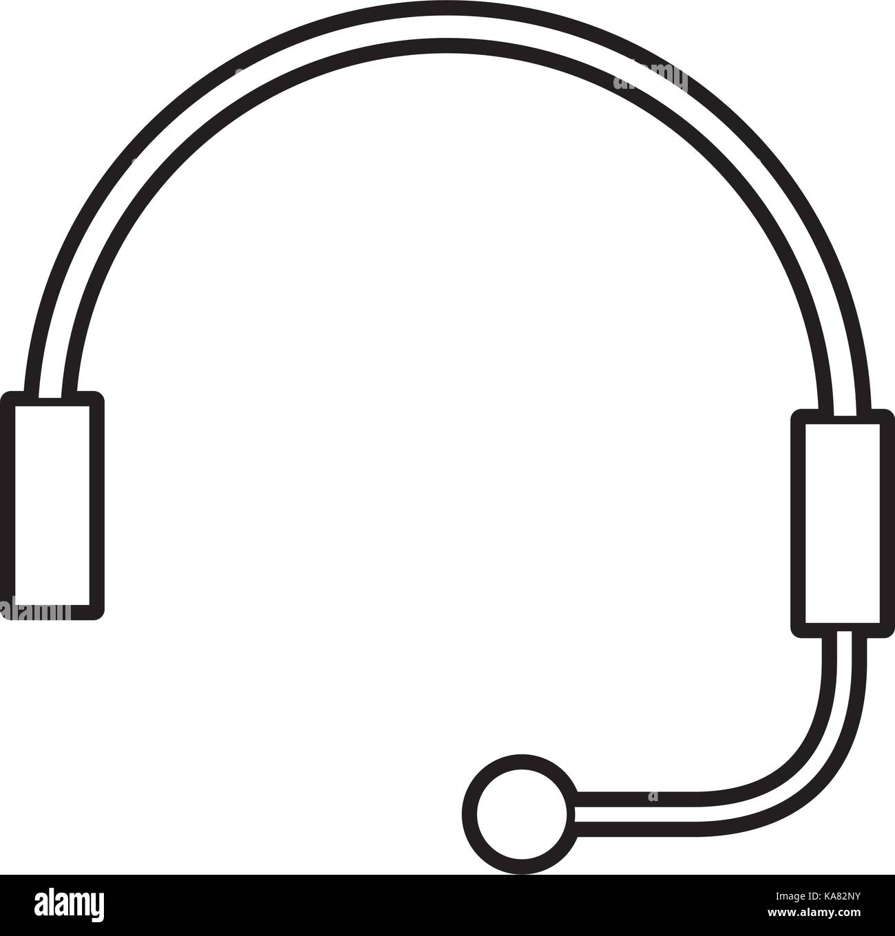 headphone for support or service customer Stock Vector Image & Art - Alamy