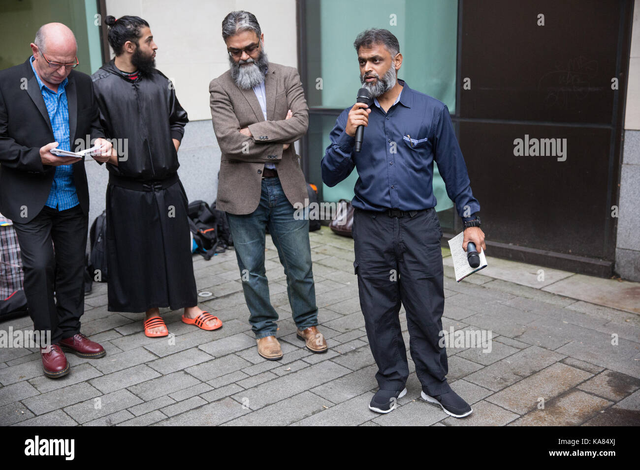 London, UK. 25th Sep, 2017. Moazzam Begg, former Guantanamo detainee ...