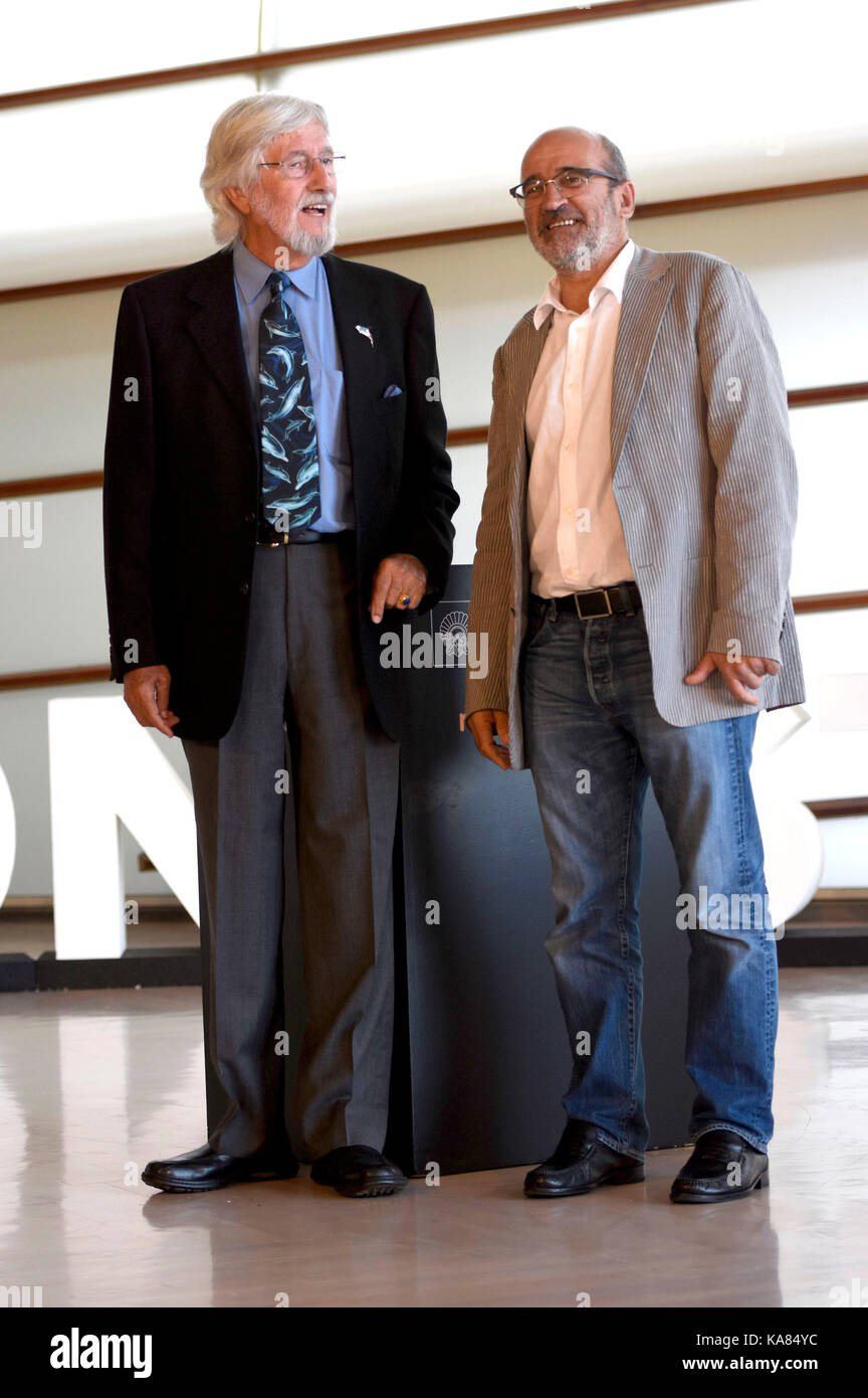 San Sebastian, Spain. 25th Sep, 2017. Jean-Michel Cousteau and Jean ...