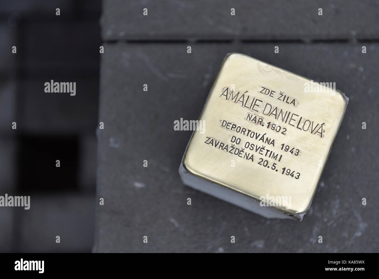 The first Stolpersteine or stumbling blocks commemorating victims of ...