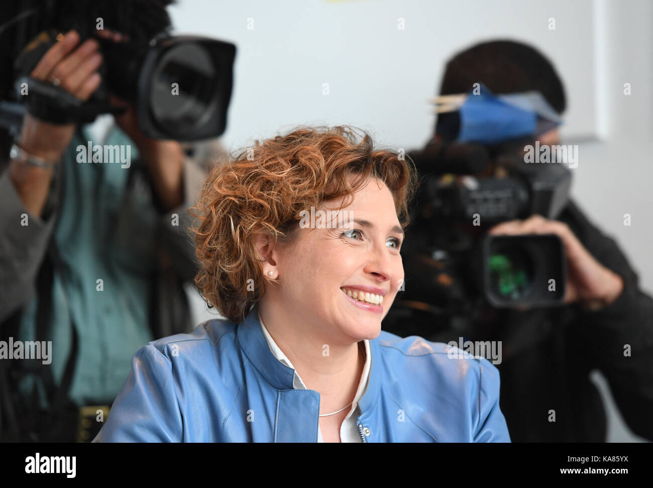 Berlin, Germany. 25th Sep, 2017. FDP general secretary Nicola Beer ...