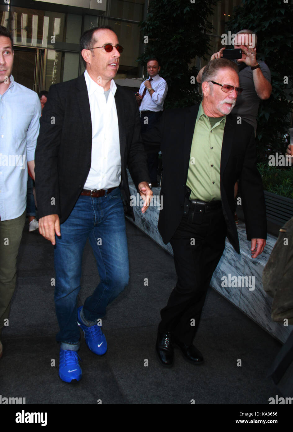 New York, NY, USA. 25th Sep, 2017. Jerry Seinfeld seen after an ...