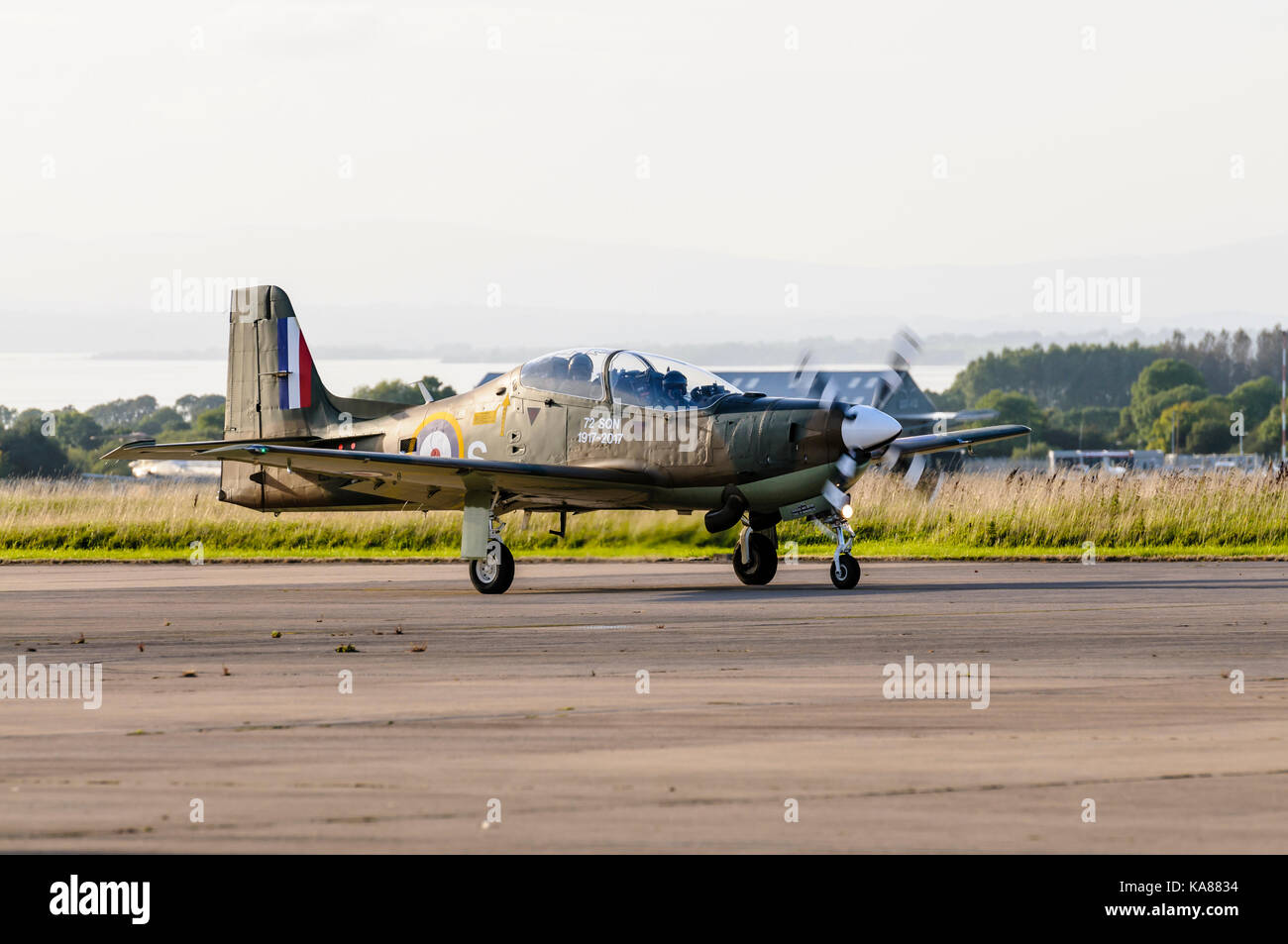 RAF Aldergrove, Northern Ireland. 25/09/2017 - Two Tucano training ...
