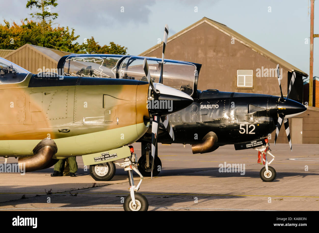 RAF Aldergrove, Northern Ireland. 25/09/2017 - Two Tucano training ...