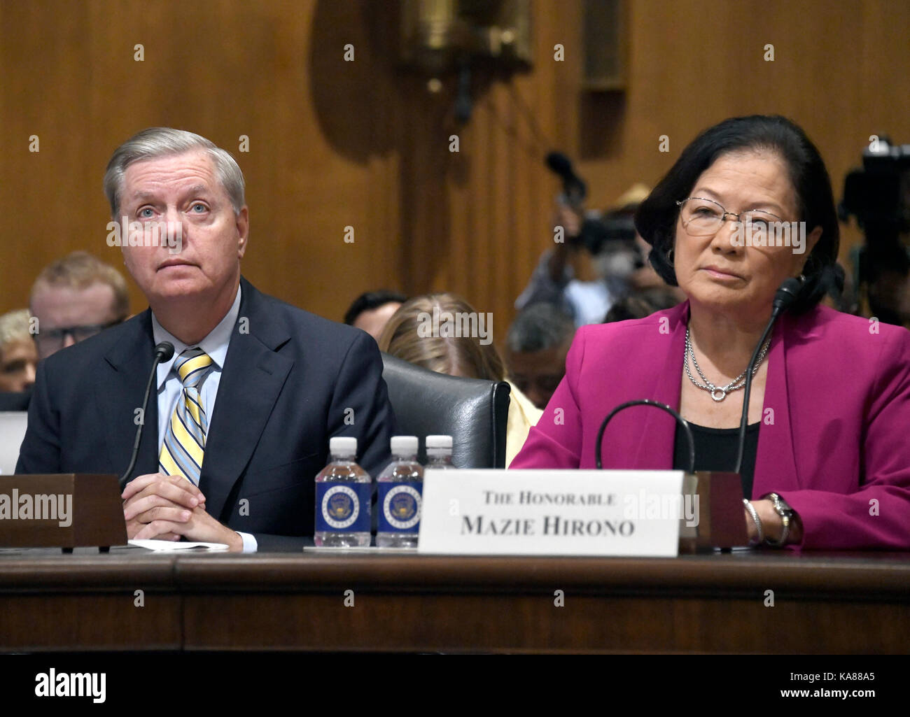 United States Senators Lindsey Graham (Republican of South Carolina ...