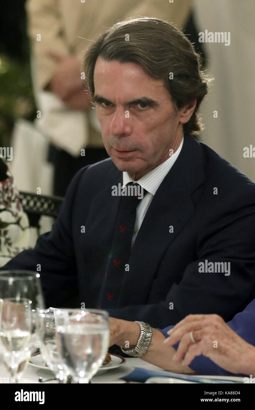 Politician Jose María Aznar at the gala dinner commemorating the 40th ...