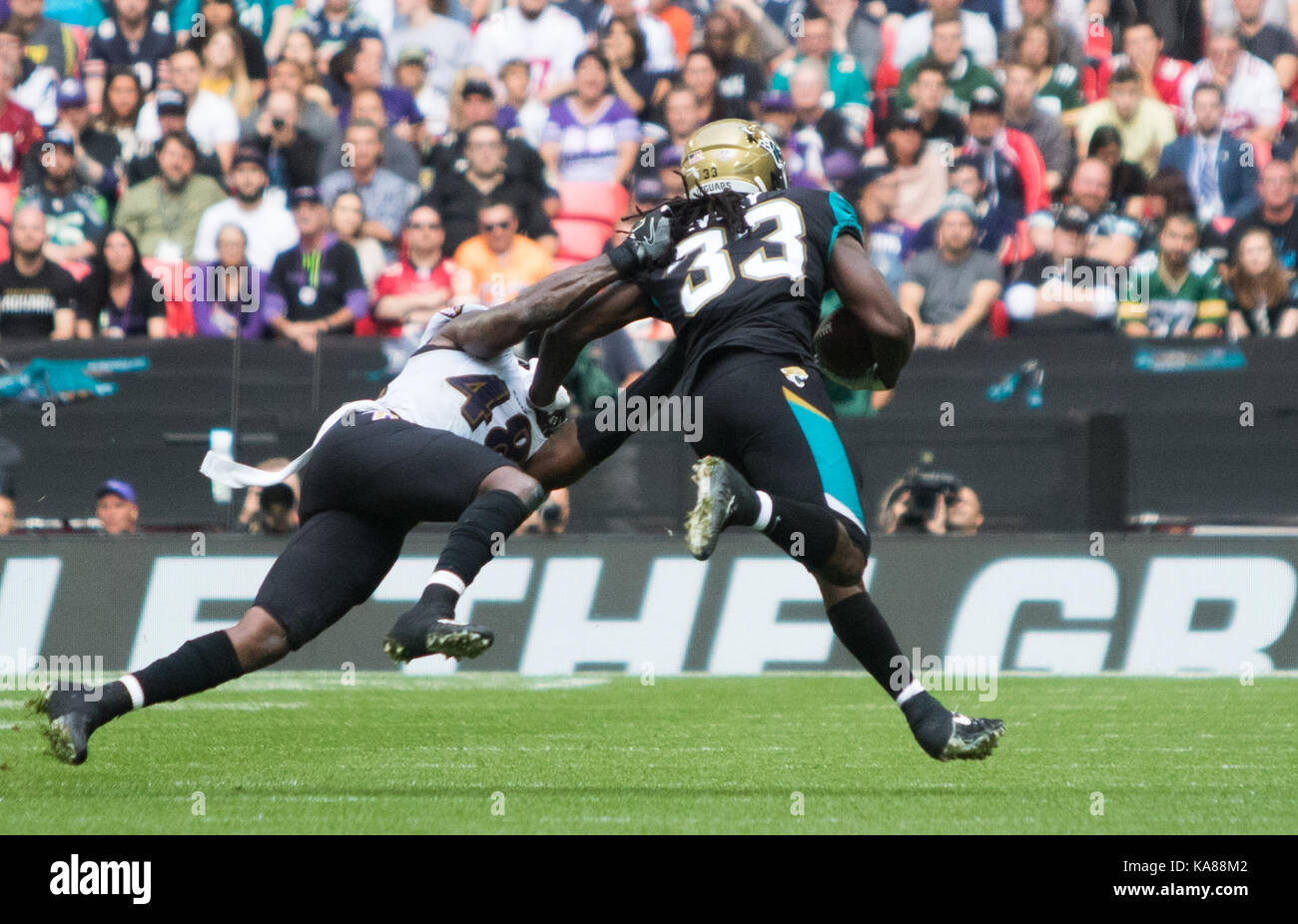 London, UK. 24th Sep, 2017. Wembley Stadium, London, England; NFL ...