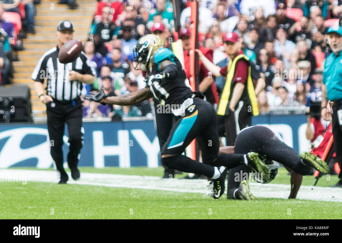 London, UK. 24th Sep, 2017. Wembley Stadium, London, England; NFL ...