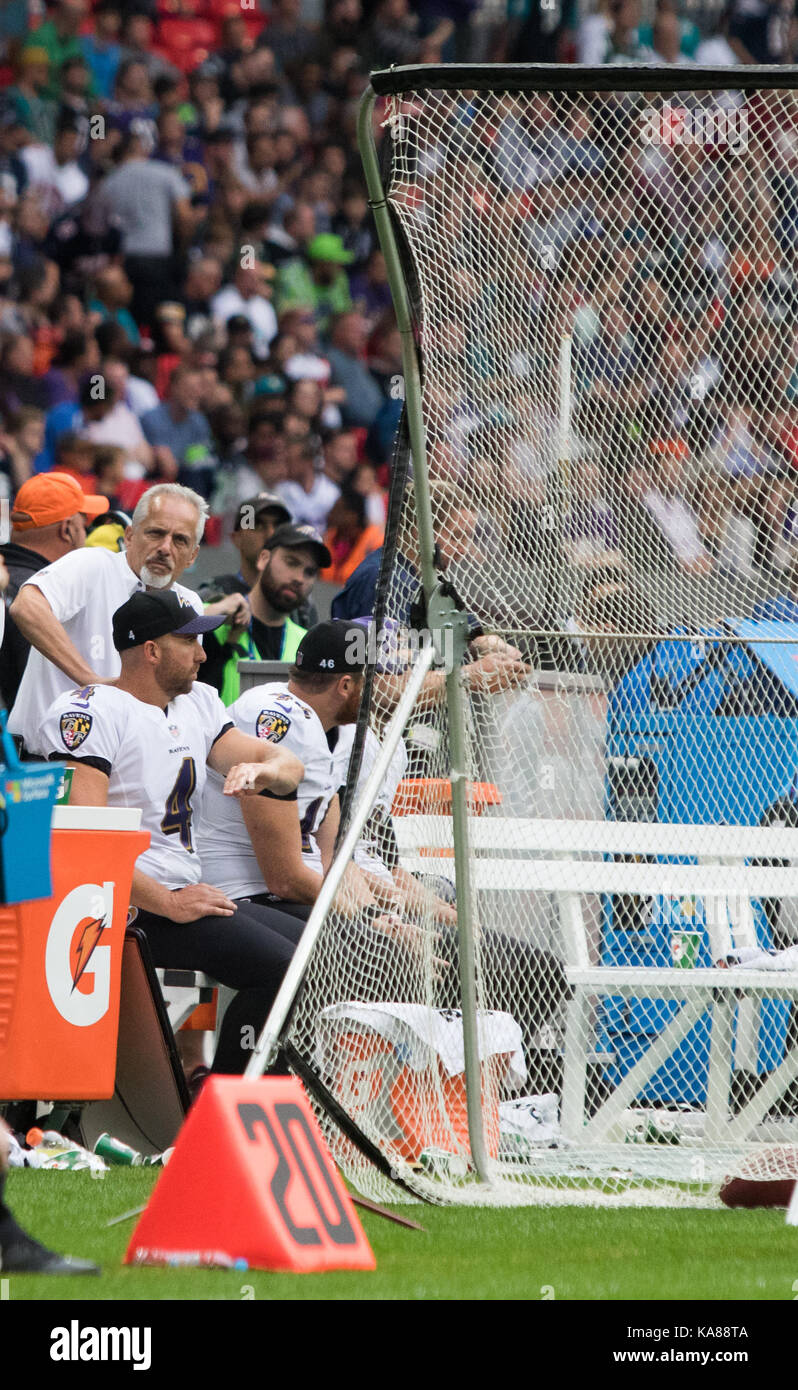 London, UK. 24th Sep, 2017. Wembley Stadium, London, England; NFL ...