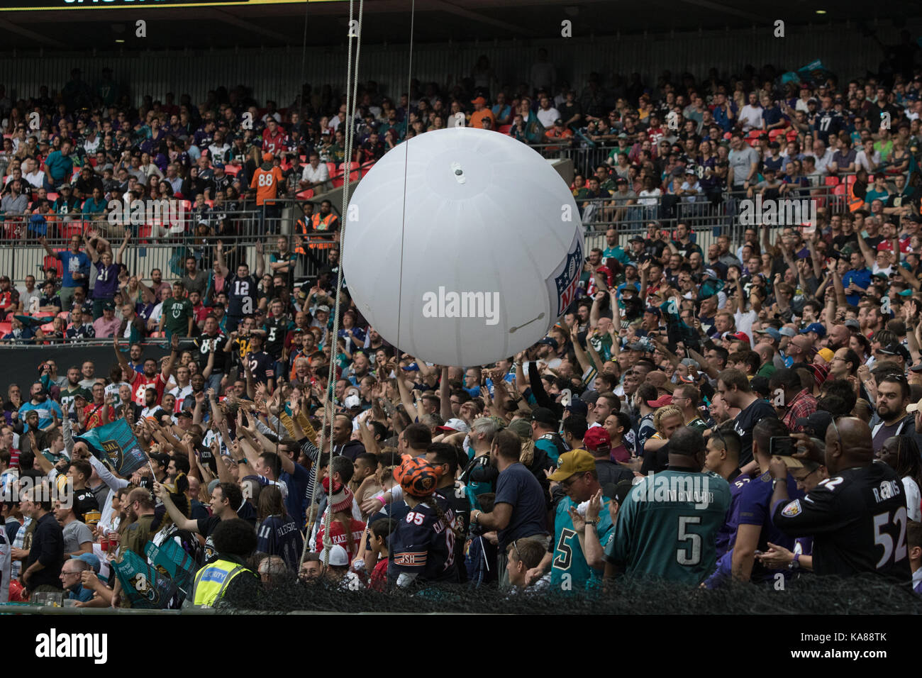 London, UK. 24th Sep, 2017. Wembley Stadium, London, England; NFL ...