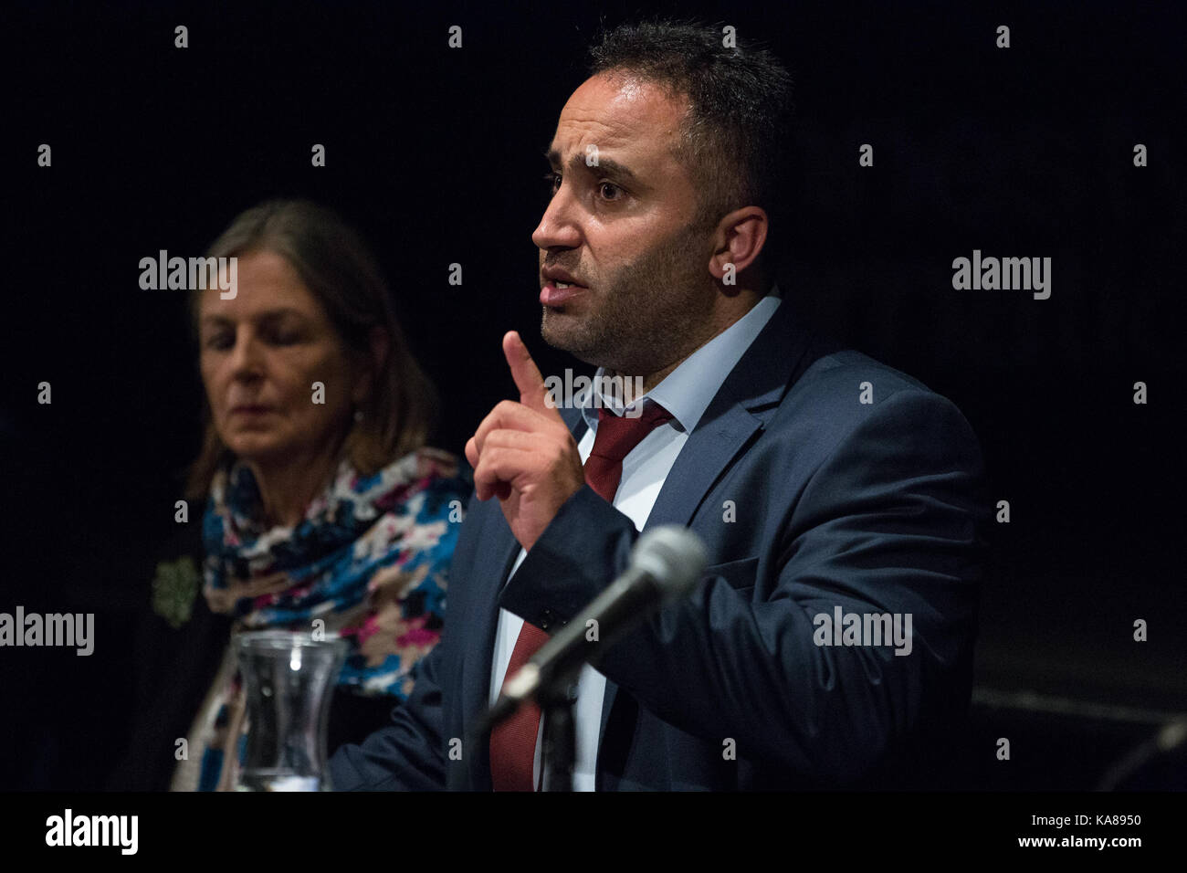 London, UK. 25th Sep, 2017. Issa Amro, a prominent Palestinian human ...
