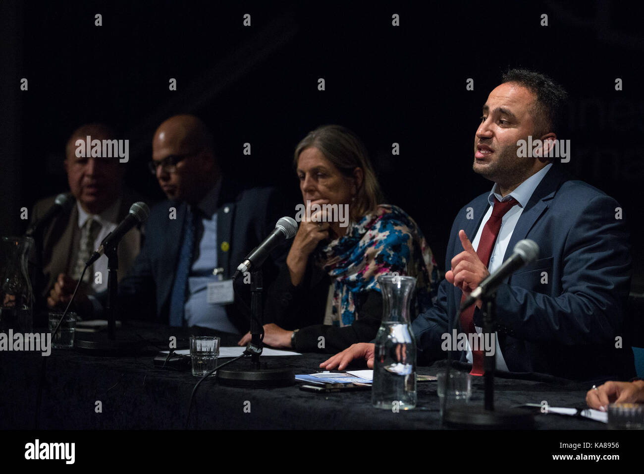 London, UK. 25th Sep, 2017. Issa Amro, a prominent Palestinian human ...