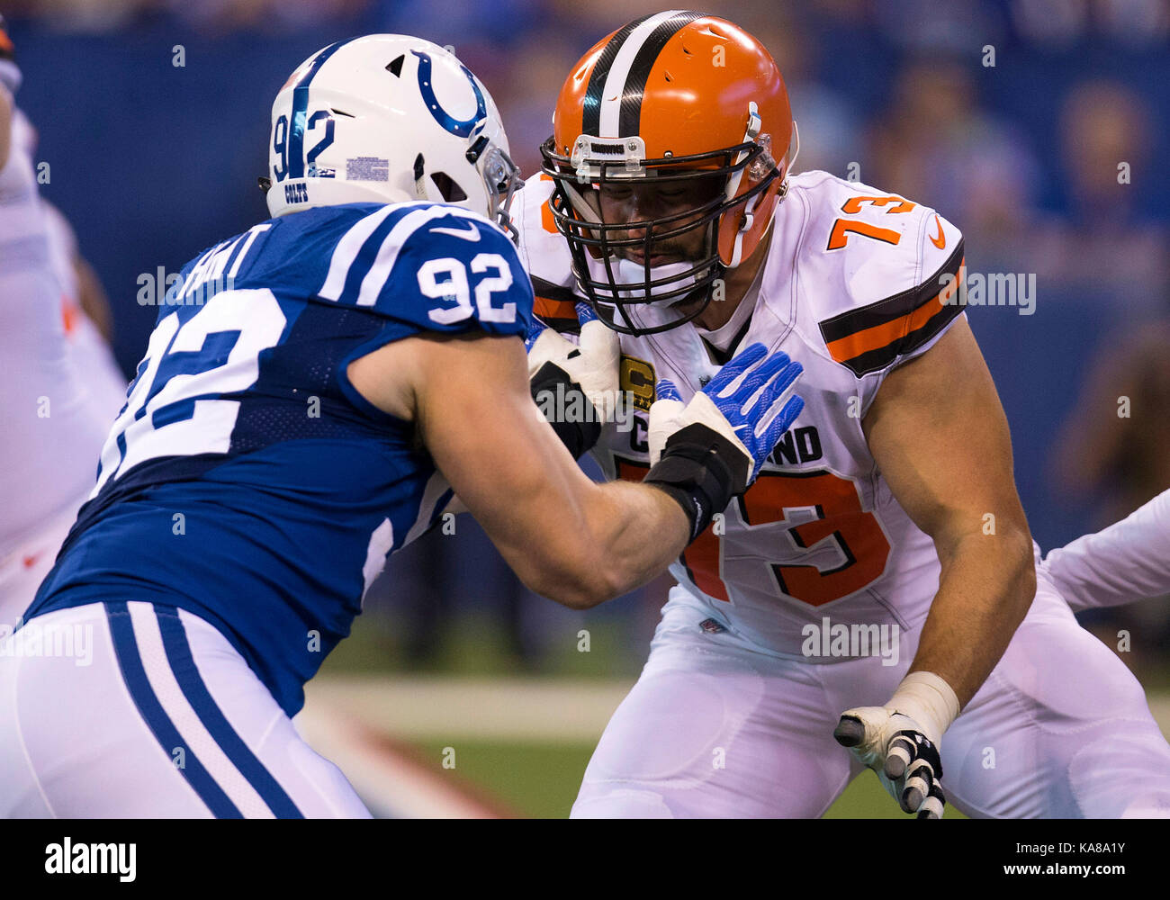 Indianapolis, Indiana, USA. 24th Sep, 2017. Cleveland Browns offensive ...
