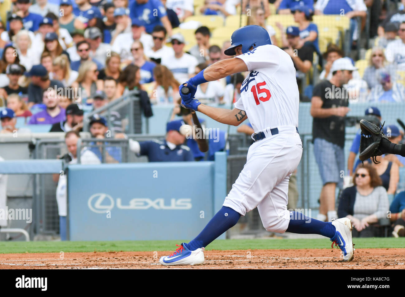 Los Angeles, California, USA. 4th Sep, 2017. Austin Barnes (Dodgers ...