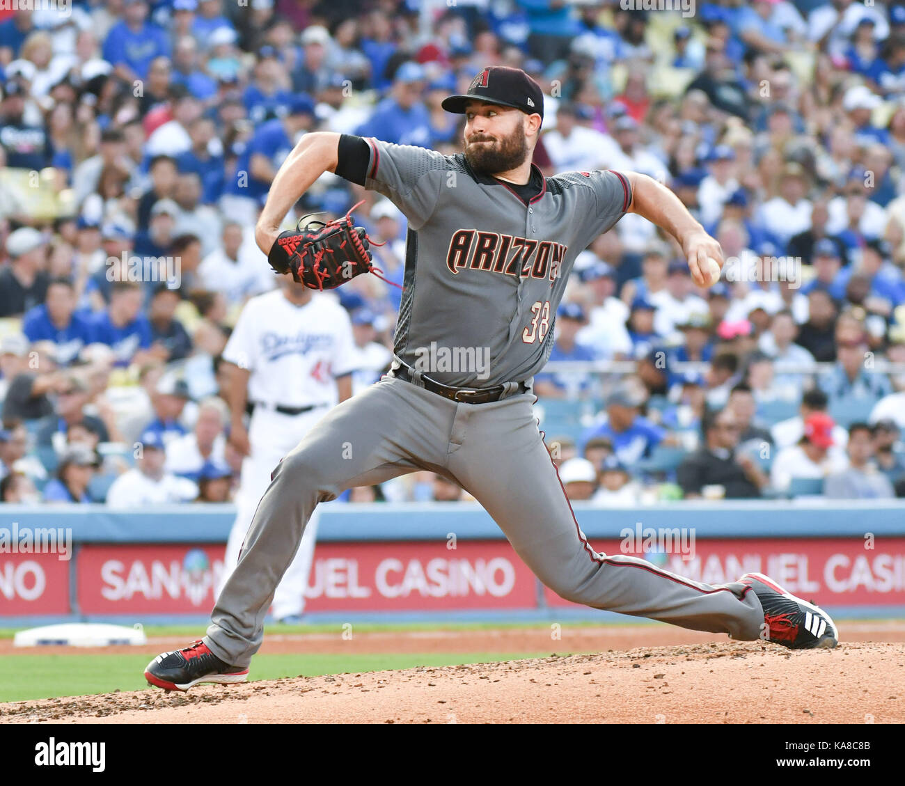 Los Angeles, California, USA. 4th Sep, 2017. Robbie Ray (Diamondbacks ...