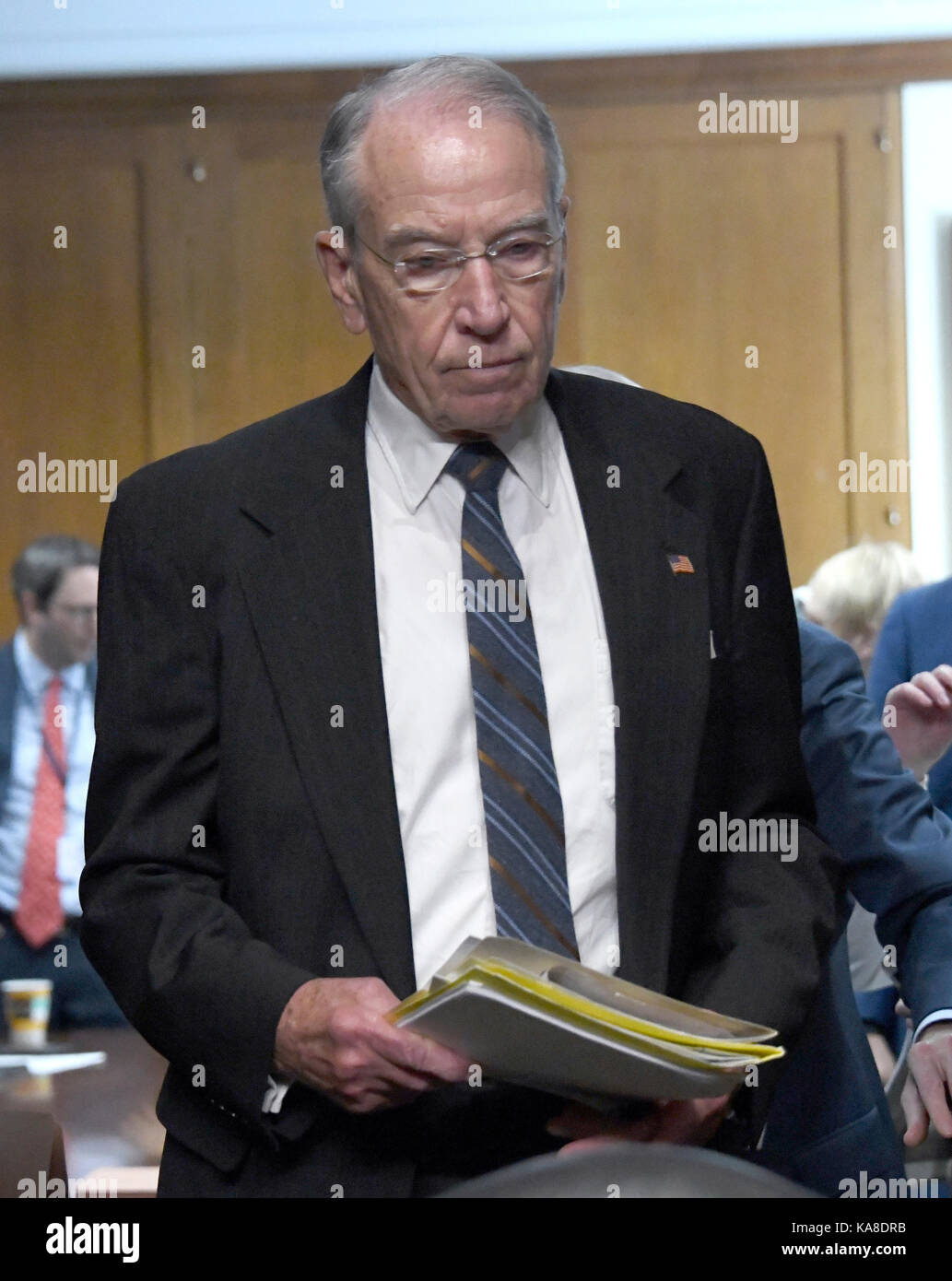 United States Senator Chuck Grassley (Republican of Iowa) arrives for ...