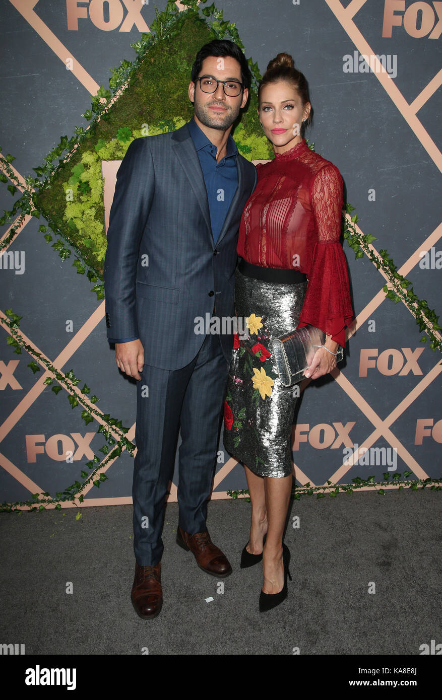 WEST HOLLYWOOD, CA - SEPTEMBER 25: Tom Ellis, Tricia Helfer, at FOX ...