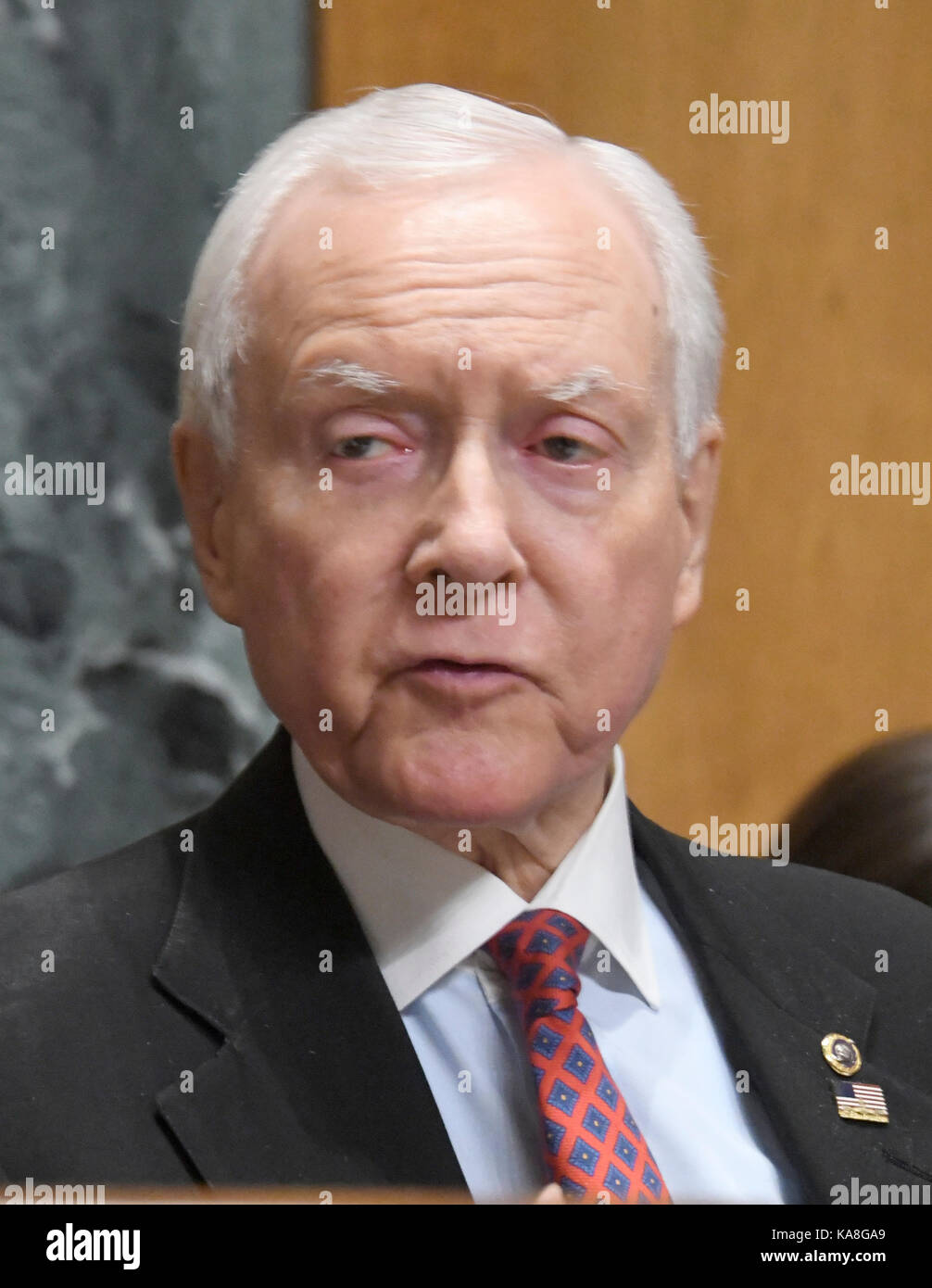 United States Senator Orrin Hatch (Republican of Utah), the chairman of ...