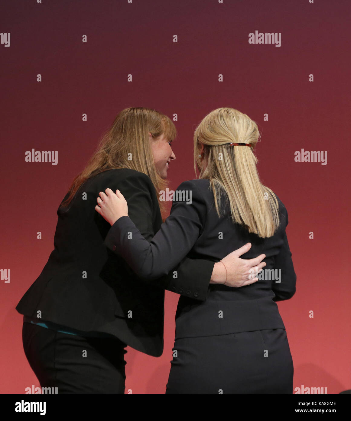 Brighton, UK. 26th September, 2017. Angela Raynor Mp & Rebecca Long ...
