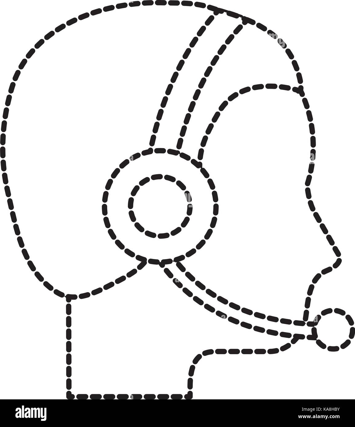 profile man operator of customer service with headset work Stock Vector ...