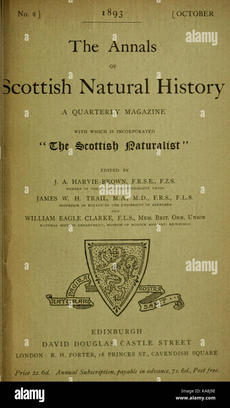 'The Annals of Scottish Natural History' is a historical journal that ...