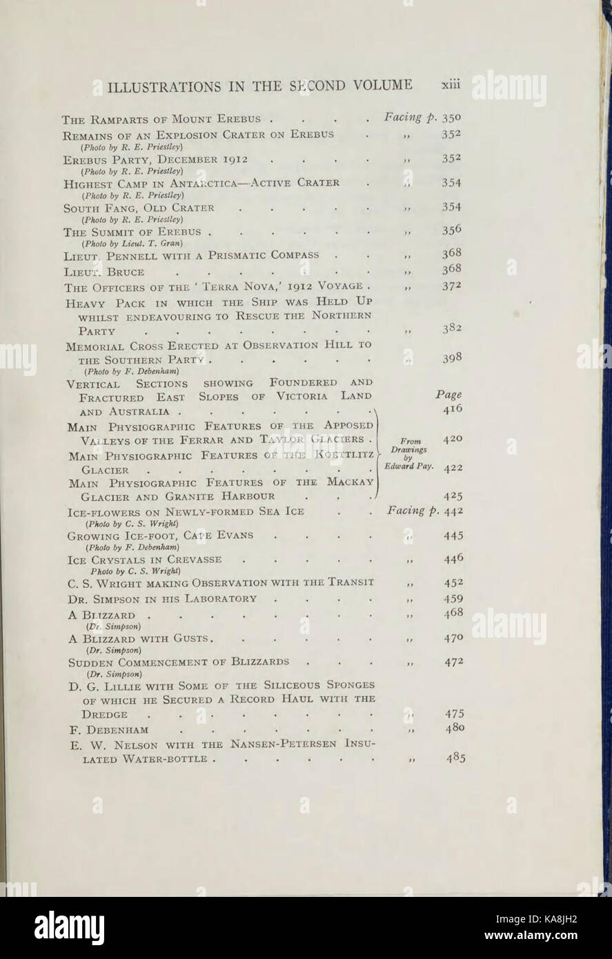 Scott's last expedition (Page xiii) BHL48065641 Stock Photo - Alamy