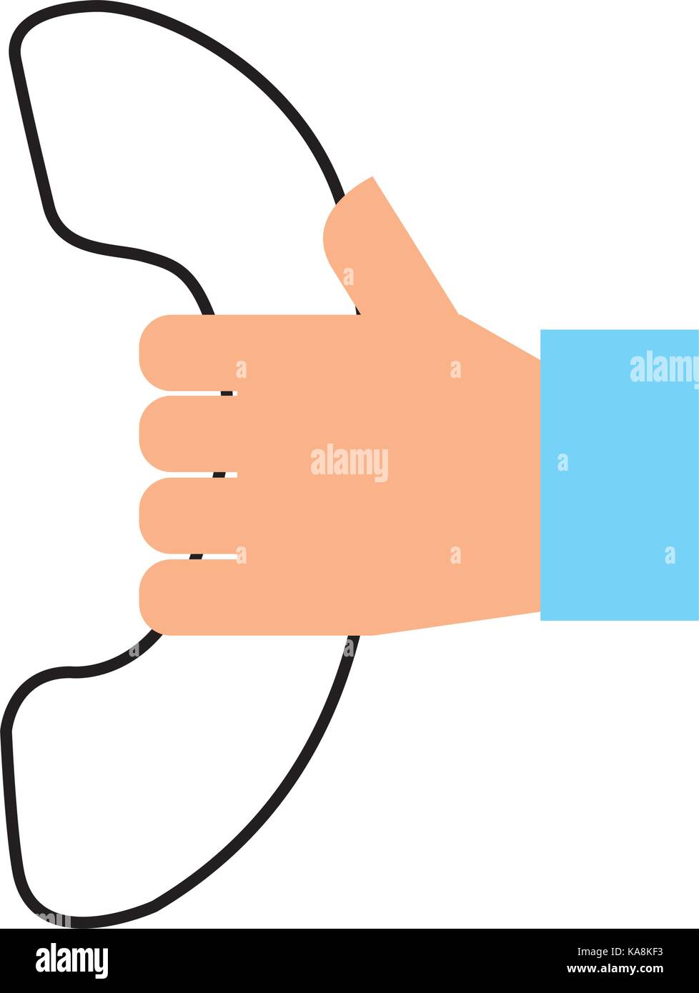 hand holding telephone support call center Stock Vector Image & Art - Alamy