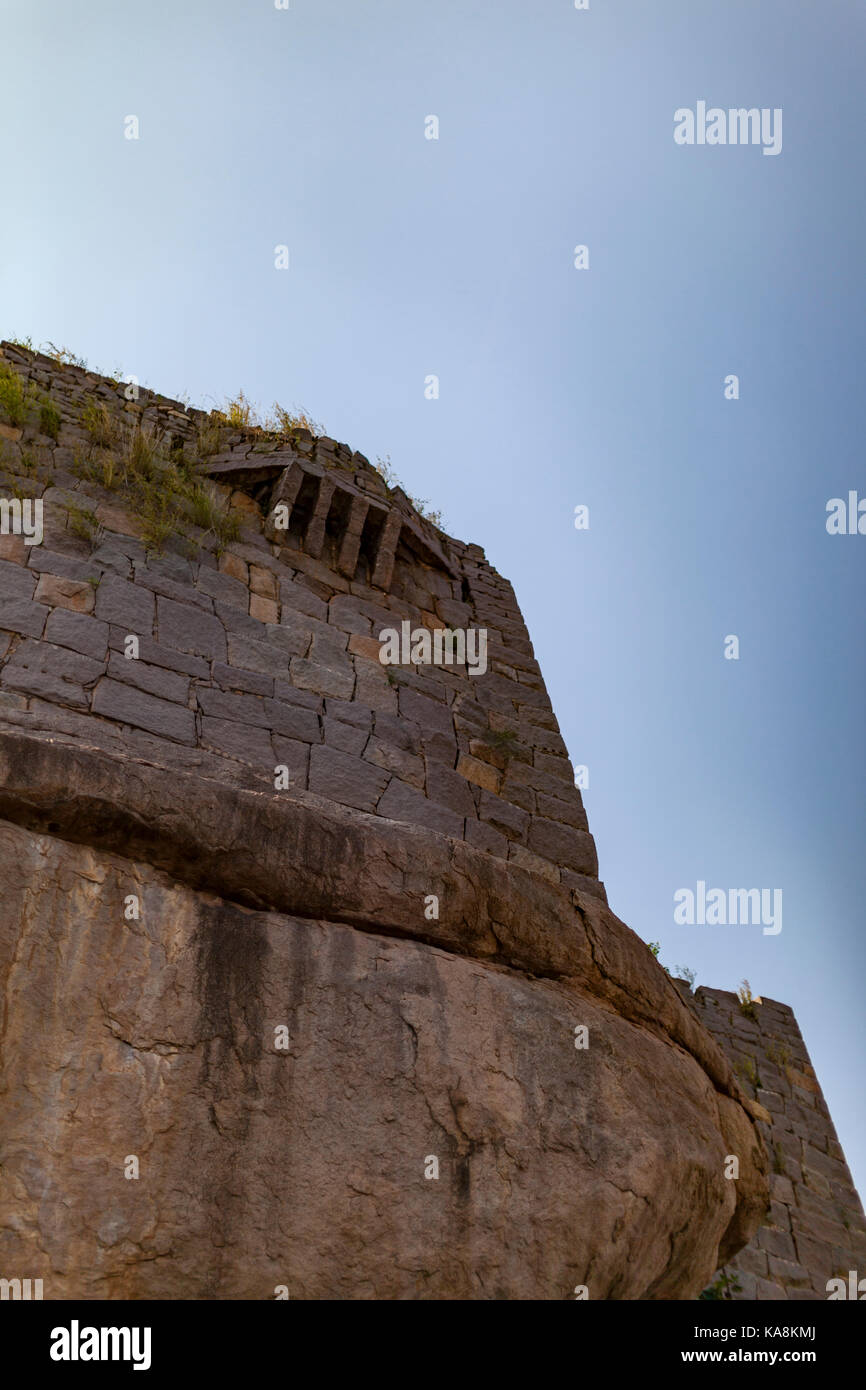 Golconda, Gol konda, is a citadel and fort in Southern India Stock ...