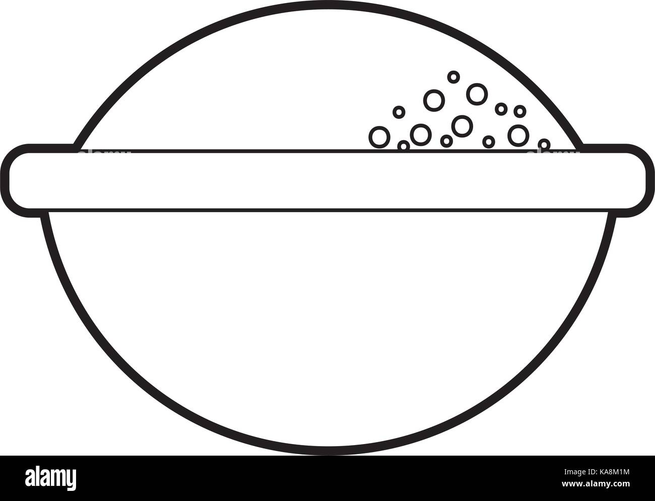 cartoon bowl with flour ingredient bakery and dessert Stock Vector ...