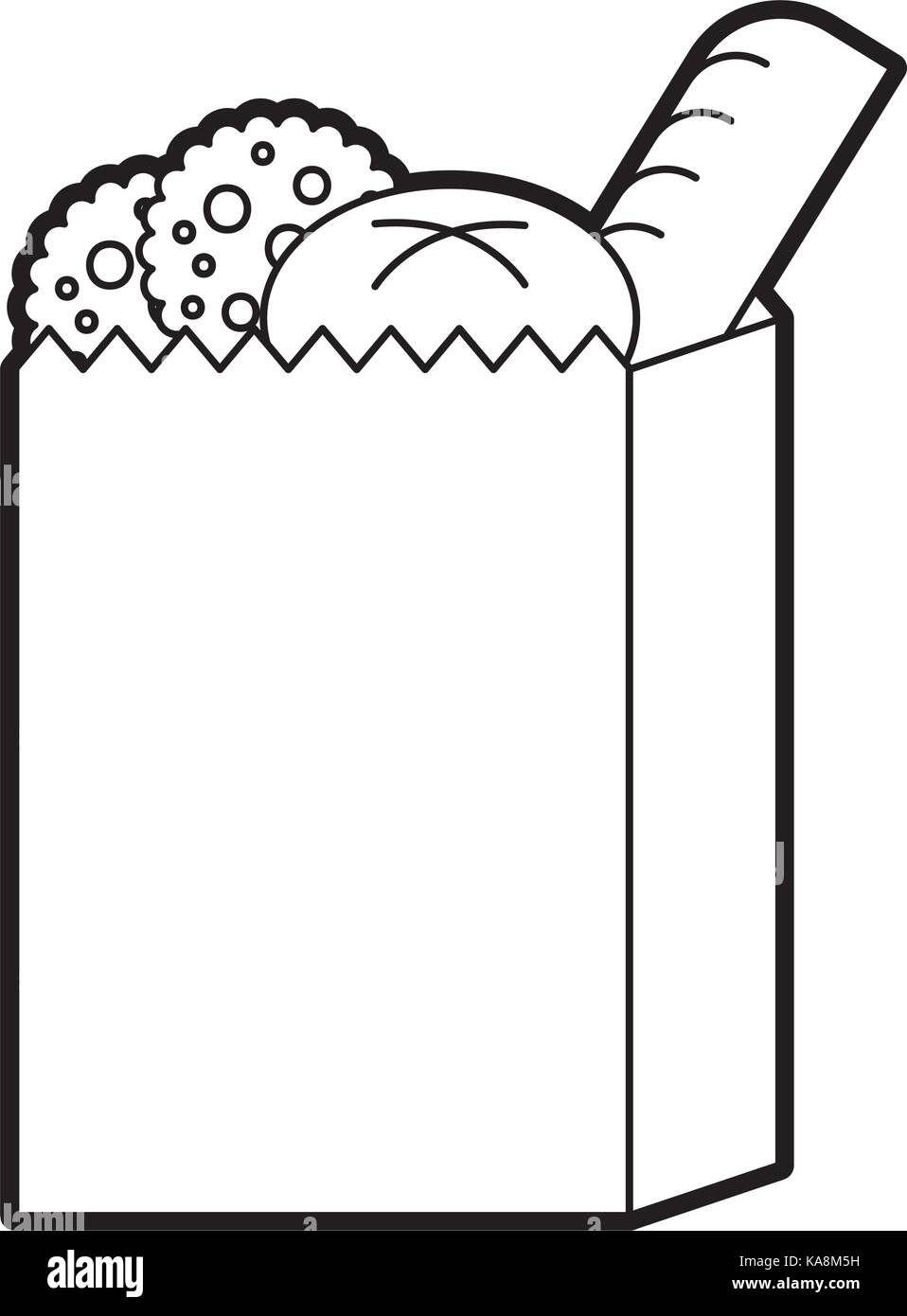 Sesame brown bread Stock Vector Images - Alamy