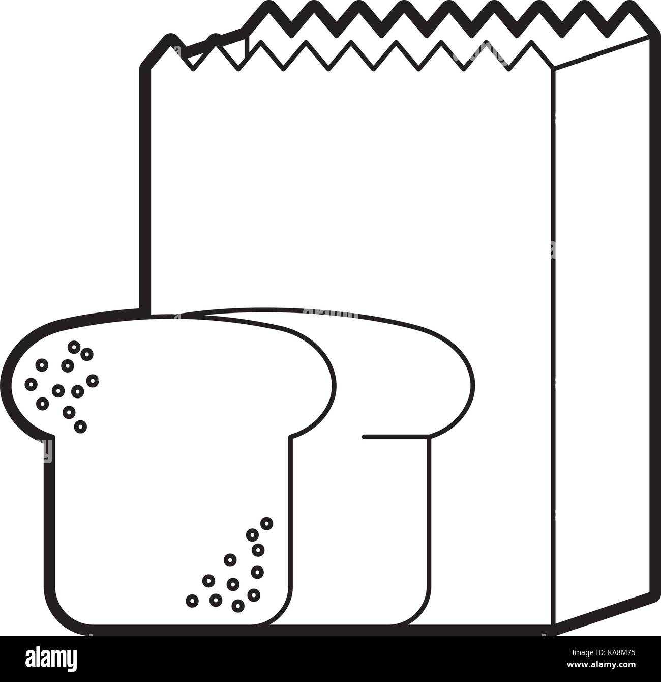 paper bag bread bakery pastry shop Stock Vector Image & Art - Alamy