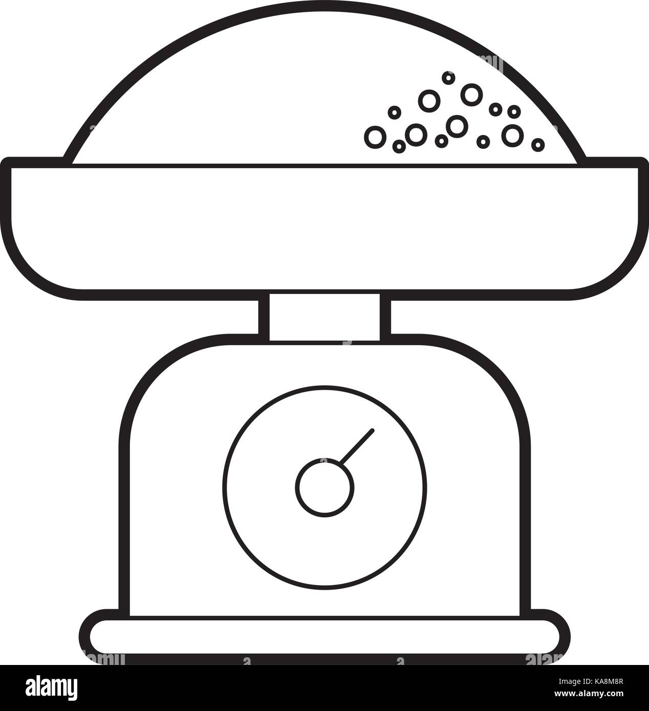 weight scale and flour cooking food bakery Stock Vector Image & Art - Alamy