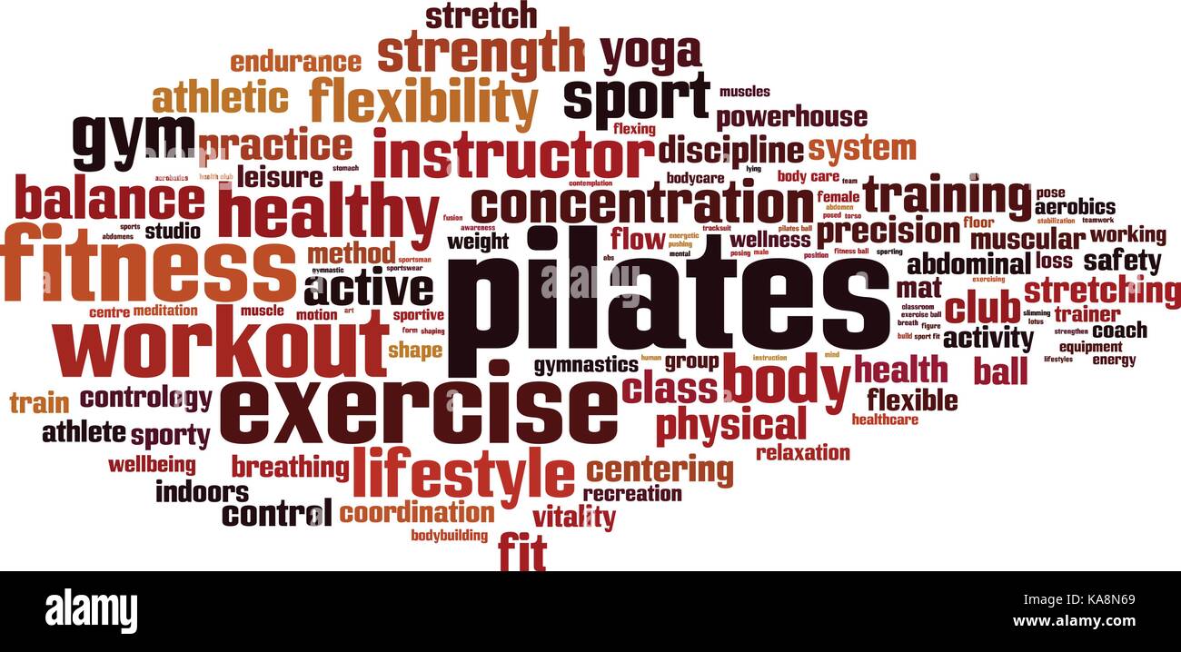 Pilates word cloud concept. Vector illustration Stock Vector Image ...