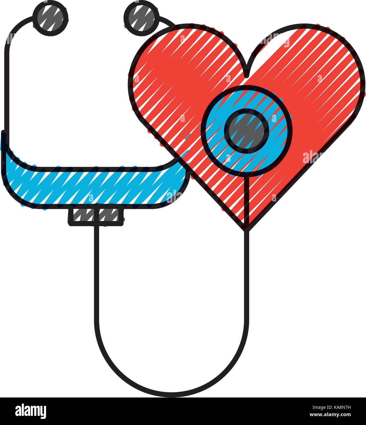 stethoscope shaped heart health symbol Stock Vector Image & Art - Alamy