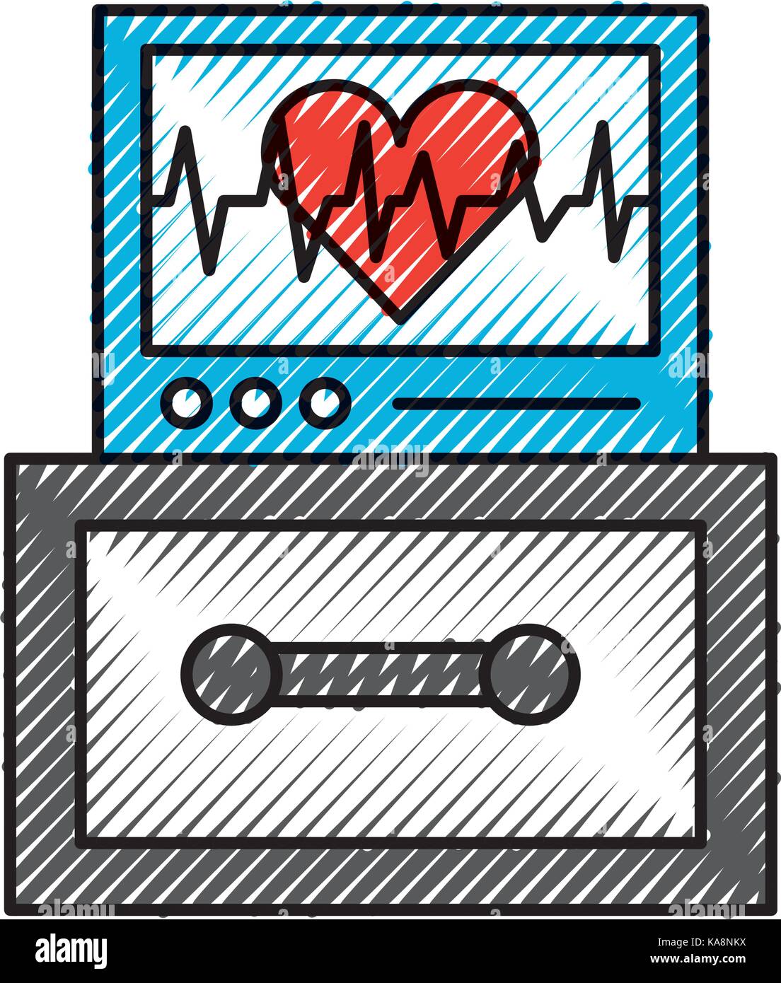 ecg machine displaying heartbeat monitoring Stock Vector Image & Art ...