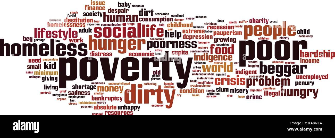 Poverty word cloud concept. Vector illustration Stock Vector Image ...