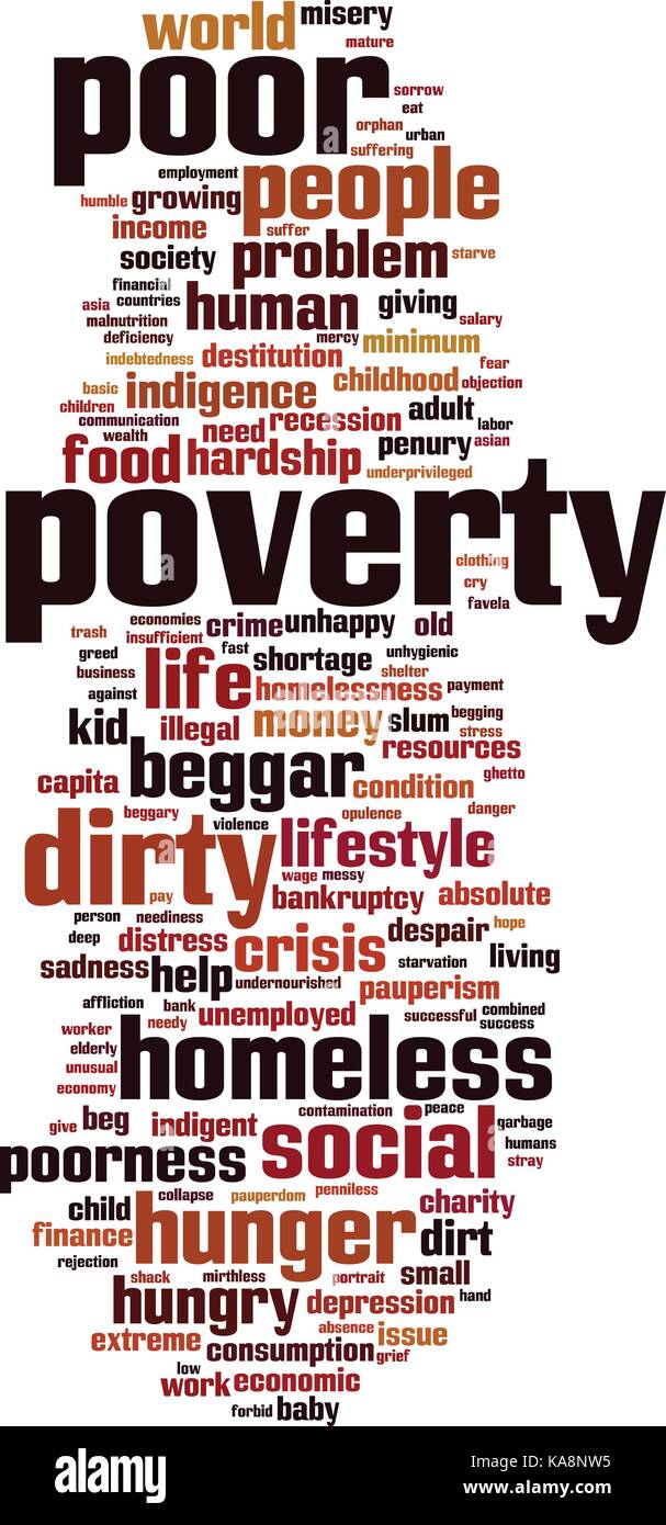 Poverty word cloud concept. Vector illustration Stock Vector Image ...