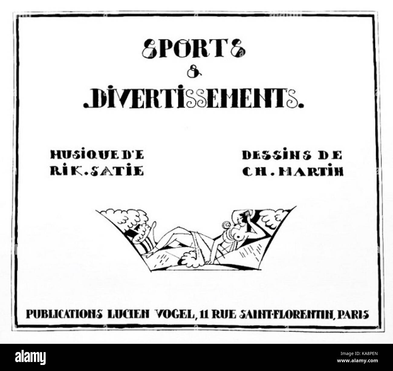 Satie sports title page Stock Photo - Alamy