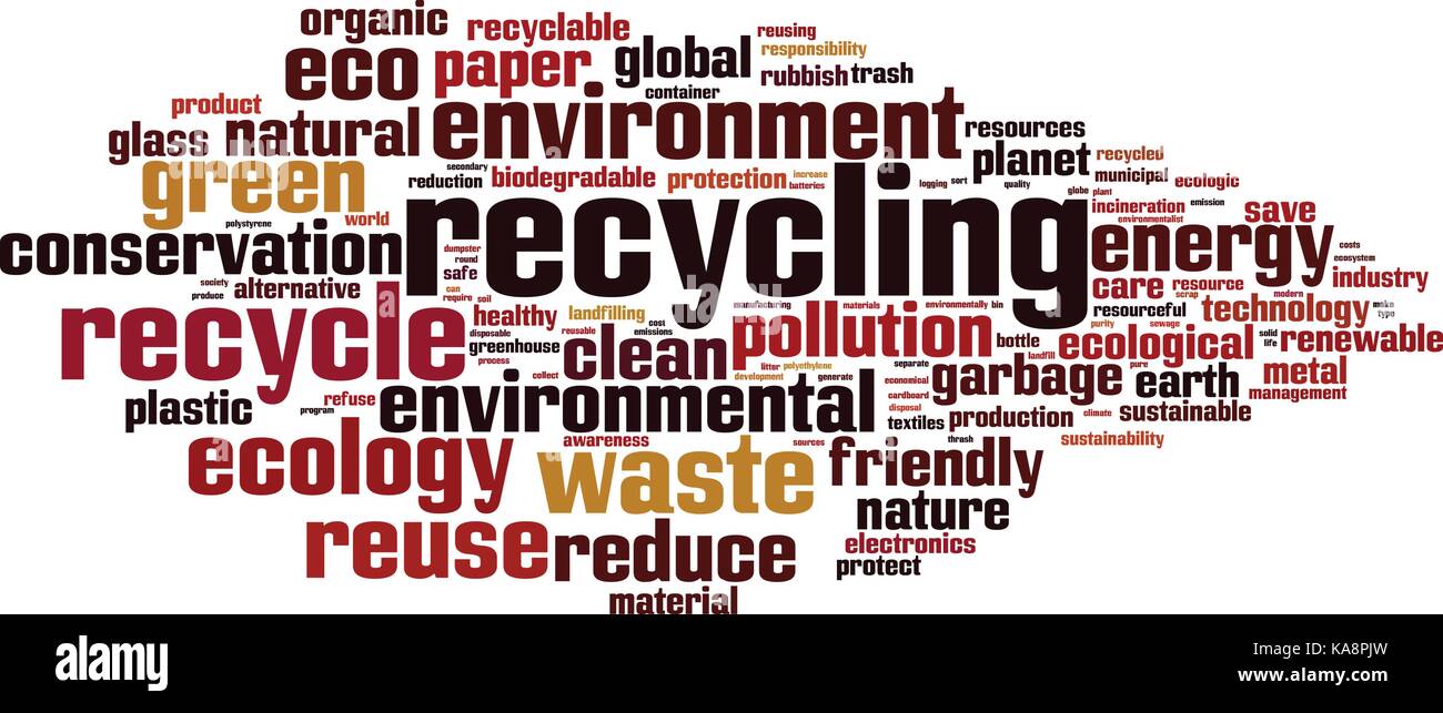 Recycling word cloud concept. Vector illustration Stock Vector Image ...