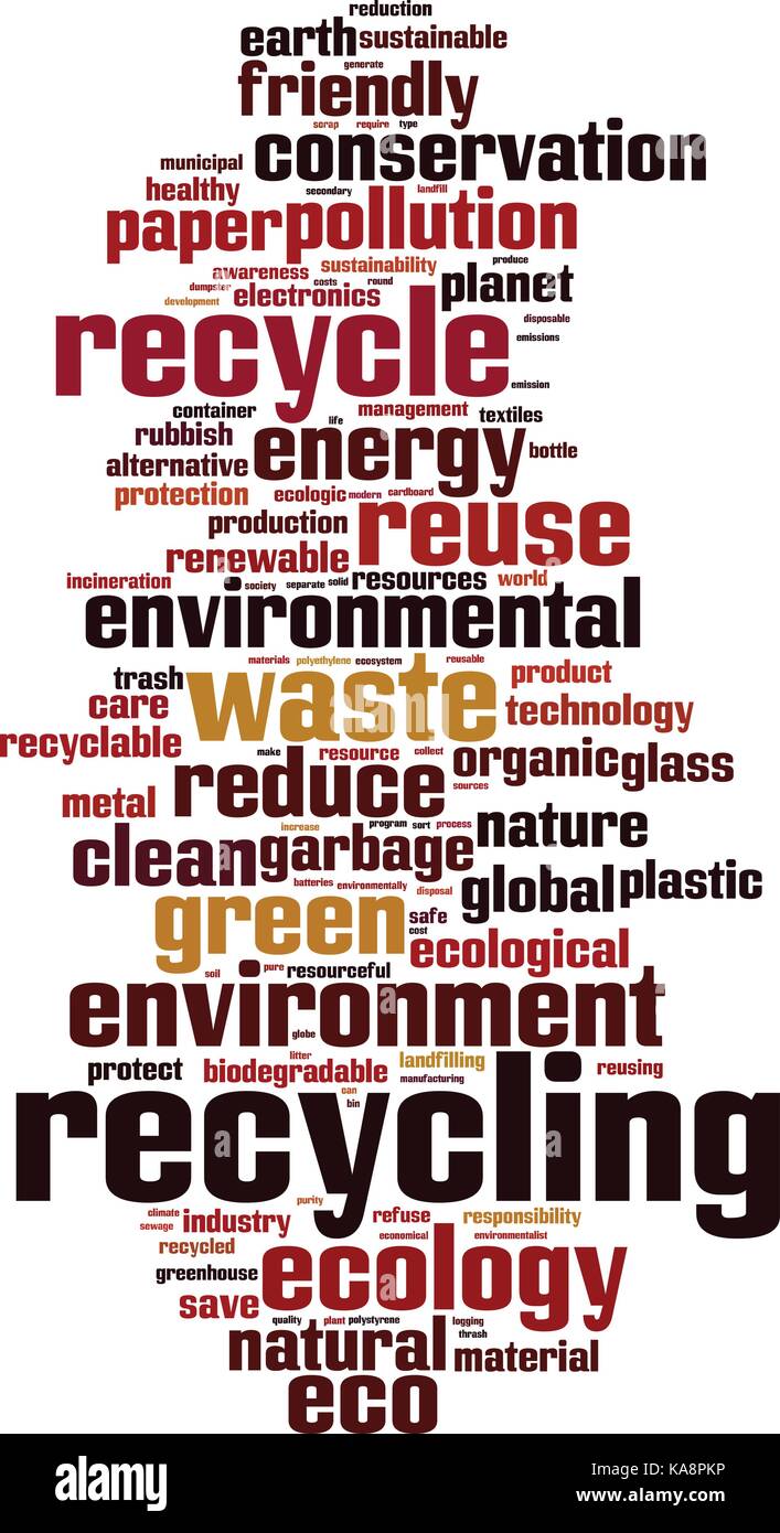 Recycling word cloud concept. Vector illustration Stock Vector Image ...